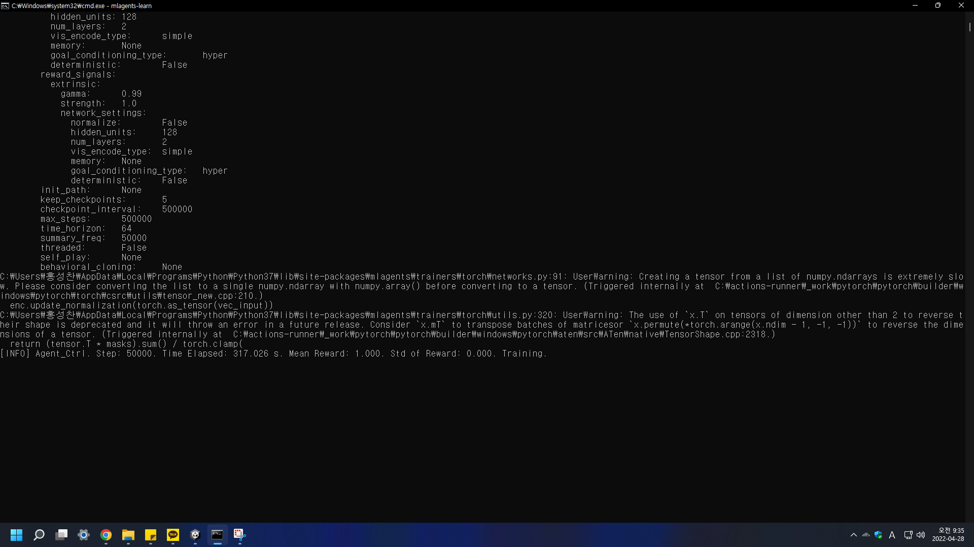 my agent does not learning · Issue #5738 · Unity-Technologies/ml-agents · GitHub