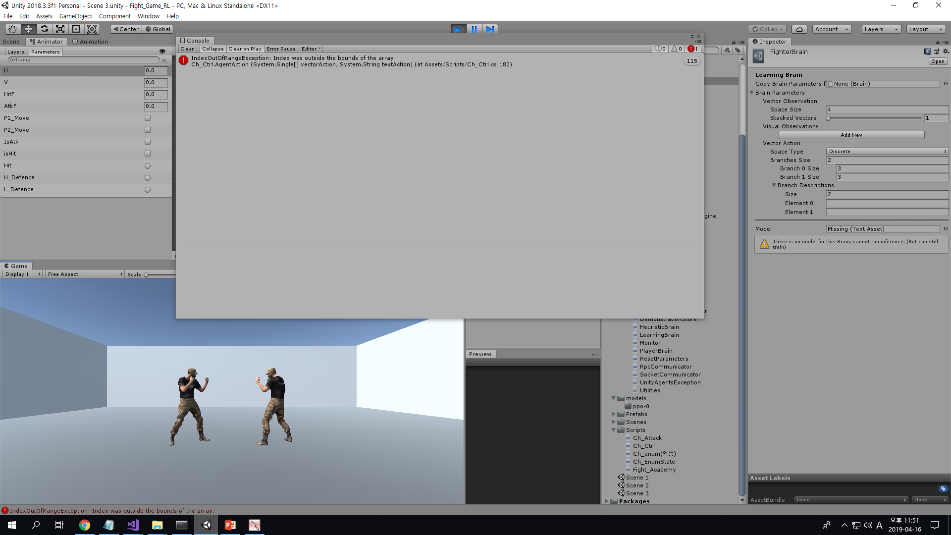 vectorAction index error · Issue #1951 · Unity-Technologies/ml-agents · GitHub