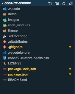 Adjust filenames colors in VCS context · Issue #100 · wesbos/cobalt2-vscode · GitHub