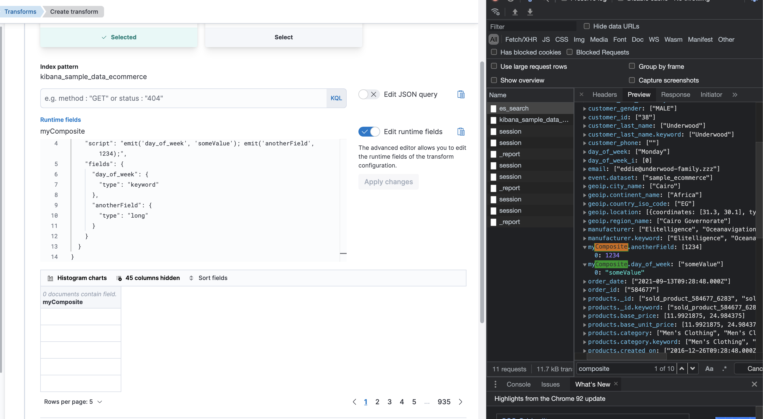 [ML] [Transforms]: Add support for composite runtime field · Issue ...