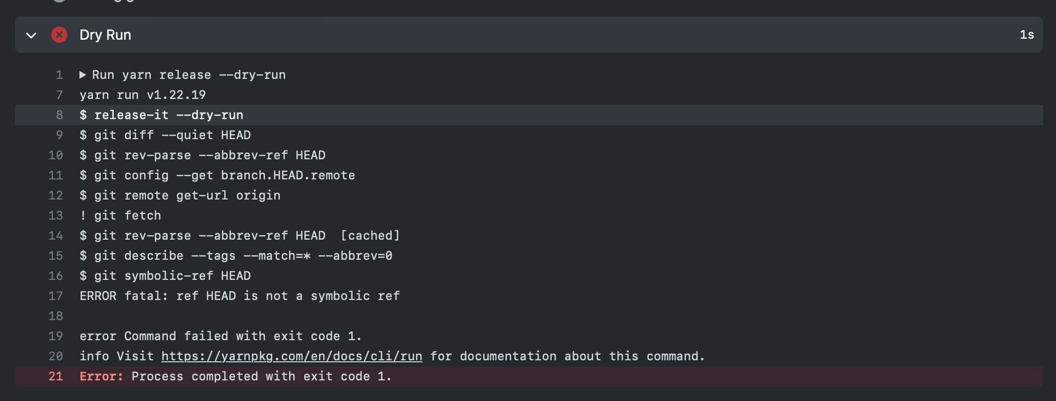Github Actions Error Fatal Ref Head Is Not A Symbolic Ref · Issue 990 · Release Itrelease It