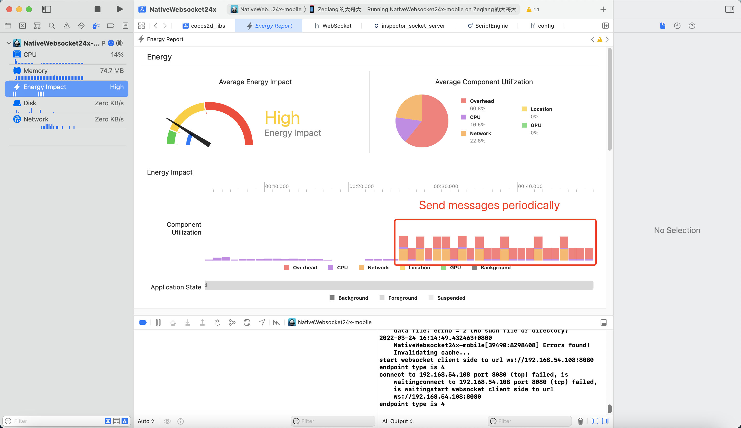 Investigate websocket power consumption issue on iOS · Issue #10458 · cocos/cocos-engine · GitHub