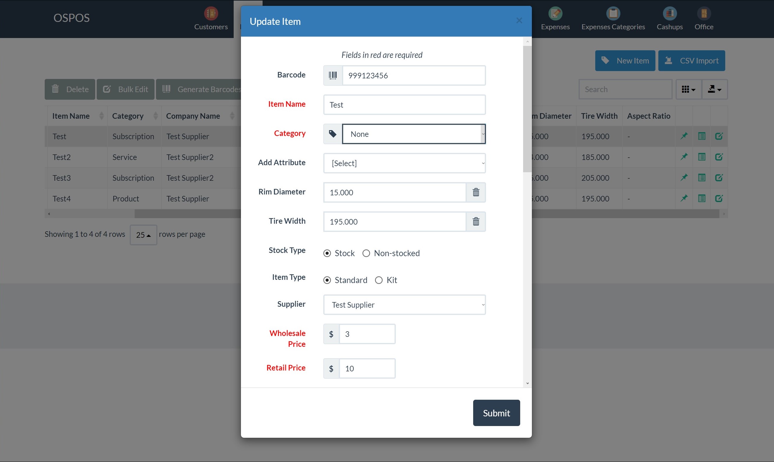 Categories No Longer Working For Items (drop-down shows 'None', new Categories cannot be added ...