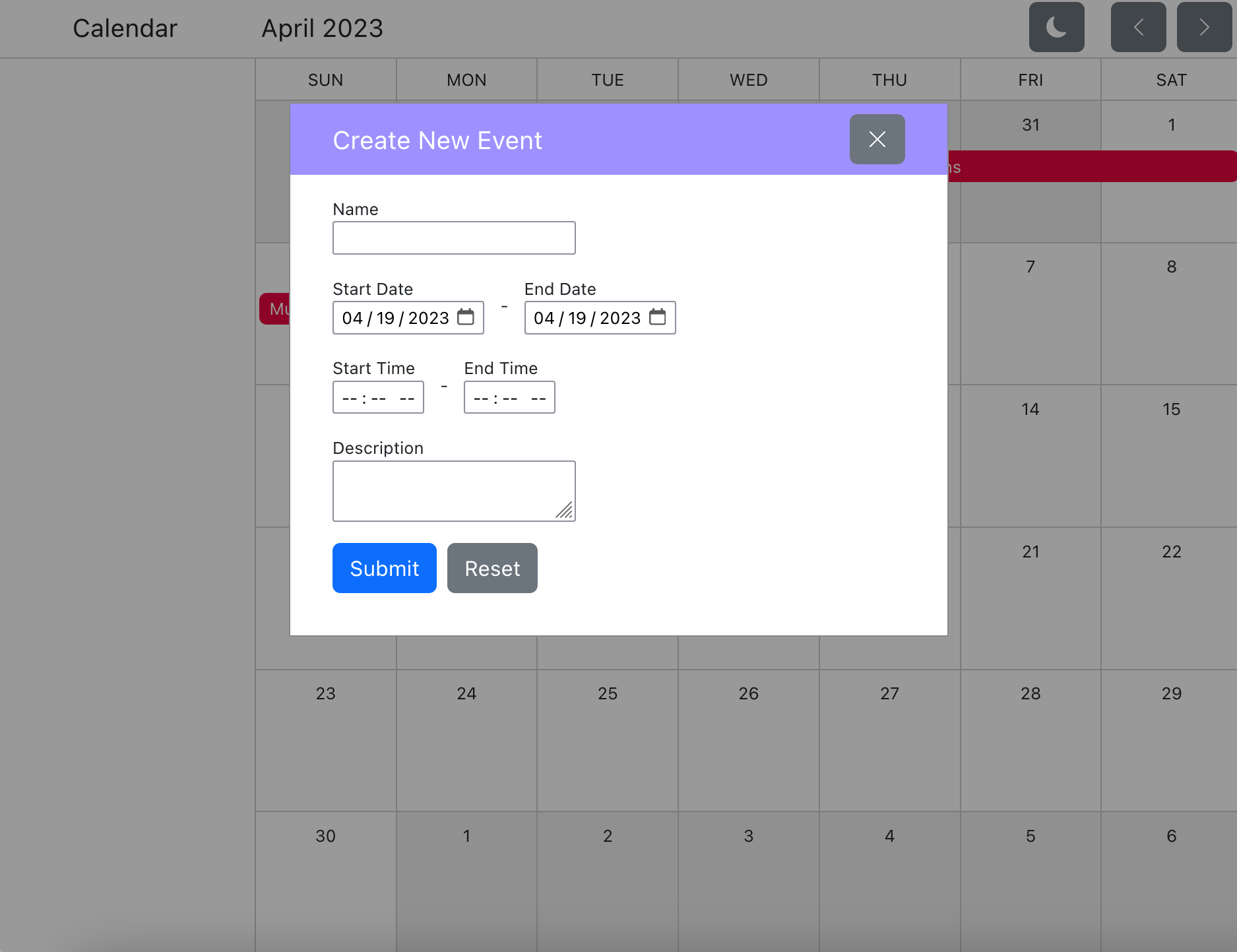 GitHub - KalebRaymond/React-Calendar