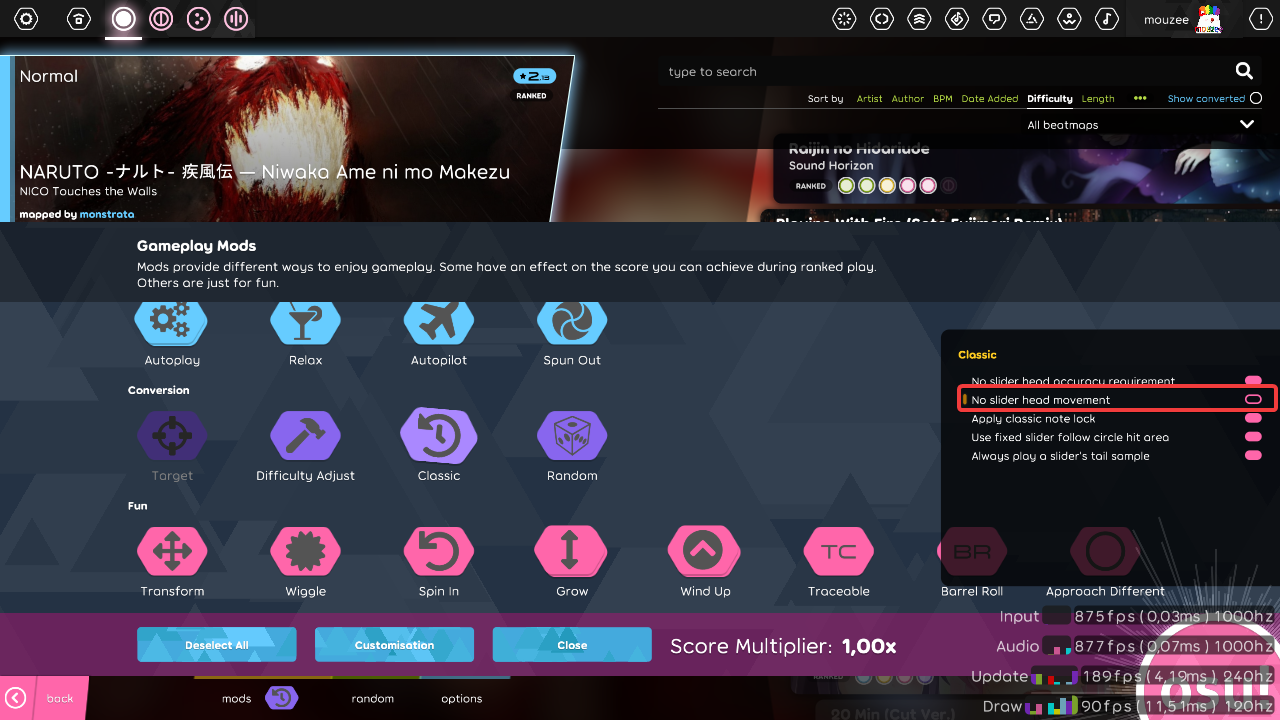 Sliders Don't "Snake Out" with Classic Mod Enabled · Issue #13589 · ppy ...