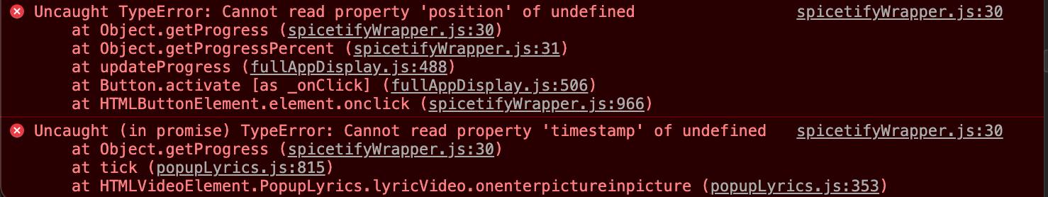 Lyrics-Plus continues to not work · Issue #1062 · spicetify/spicetify ...
