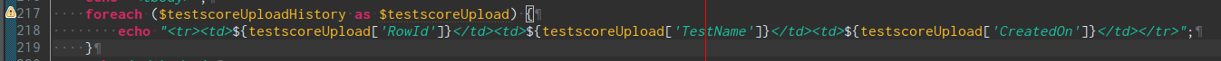 Array created in foreach loop iteration marked as "never used" when used embedded in string with ...