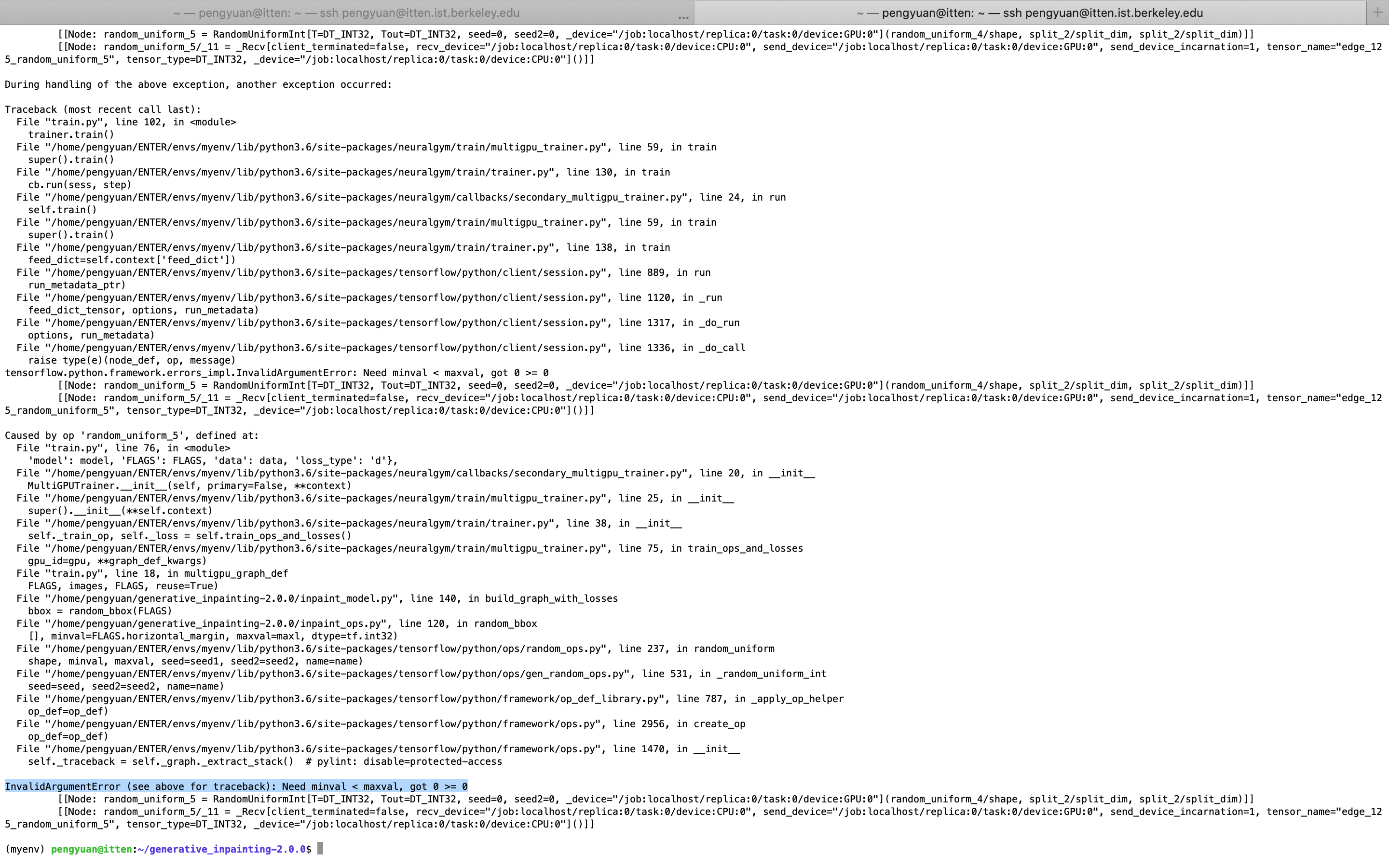 InvalidArgumentError during training on my own dataset · Issue #337 · JiahuiYu/generative ...