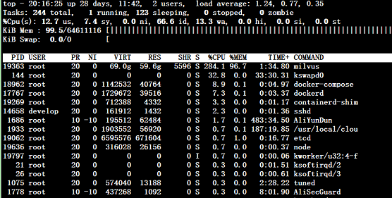 [Bug]: The memory usage is high after the update · Issue #20654 · milvus-io/milvus · GitHub