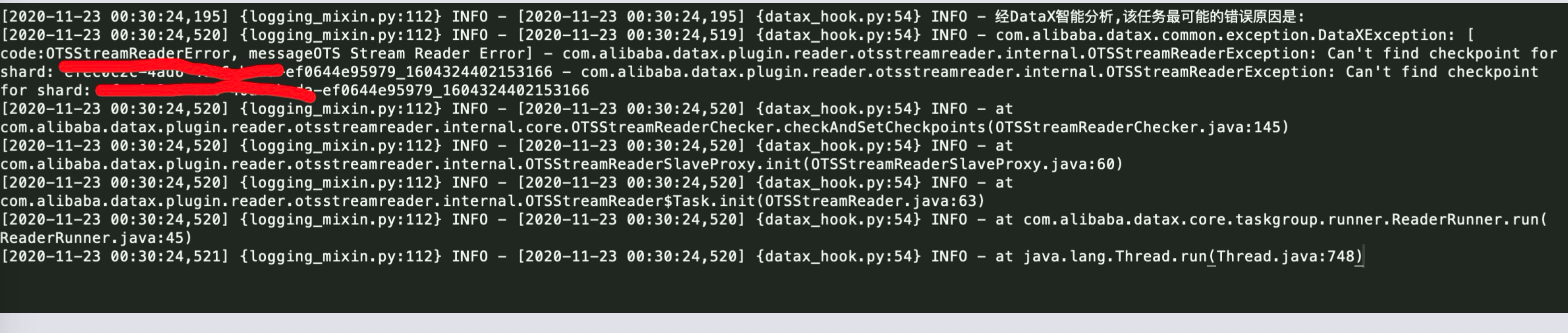 otsStreamReader 源数据表发生分区变动后，同步数据报错 · Issue #890 · alibaba/DataX · GitHub