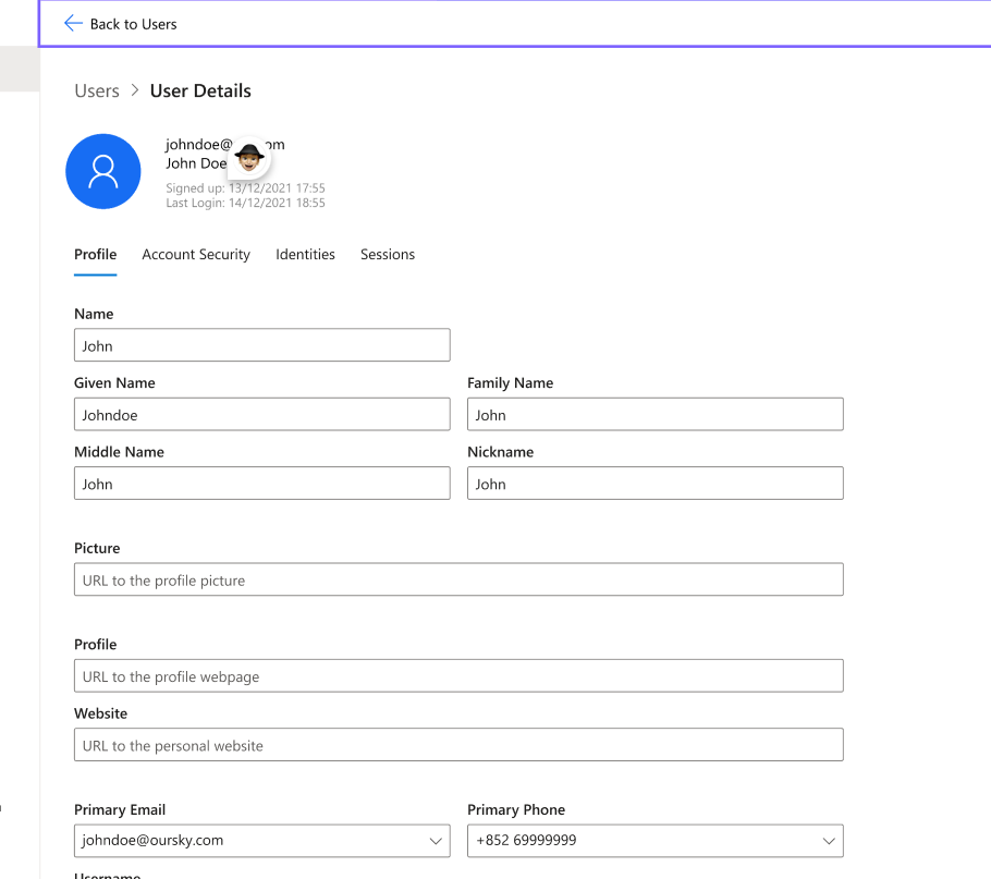 [User management, Profile] Missing account name in the profile header · Issue #1819 · authgear ...