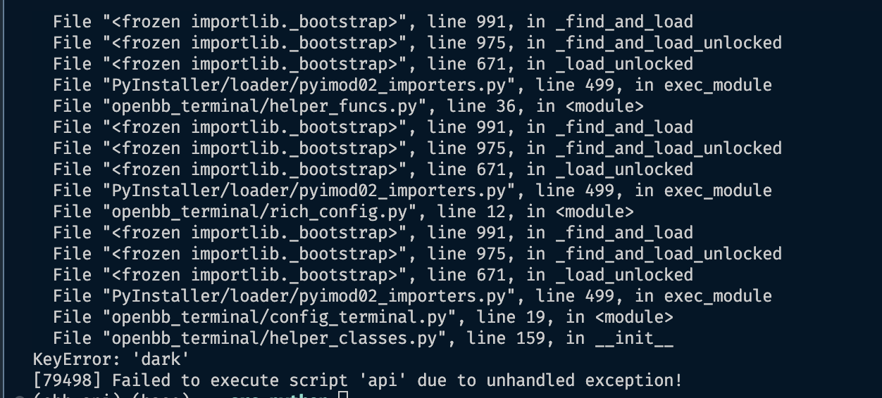 [Bug] api fails when bundled into binary with Pyinstaller · Issue #2690 · OpenBB-finance/OpenBB ...