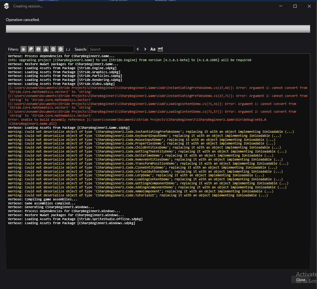 Can't run or load projects · Issue #1612 · stride3d/stride · GitHub