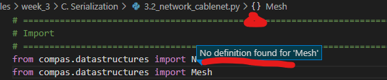 VS code IntelliSense cannot find Mesh class · Issue #767 · compas-dev/compas · GitHub
