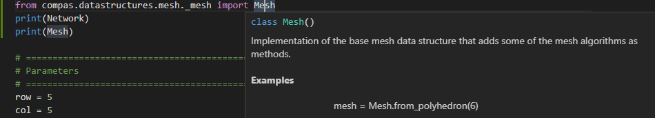 VS code IntelliSense cannot find Mesh class · Issue #767 · compas-dev/compas · GitHub