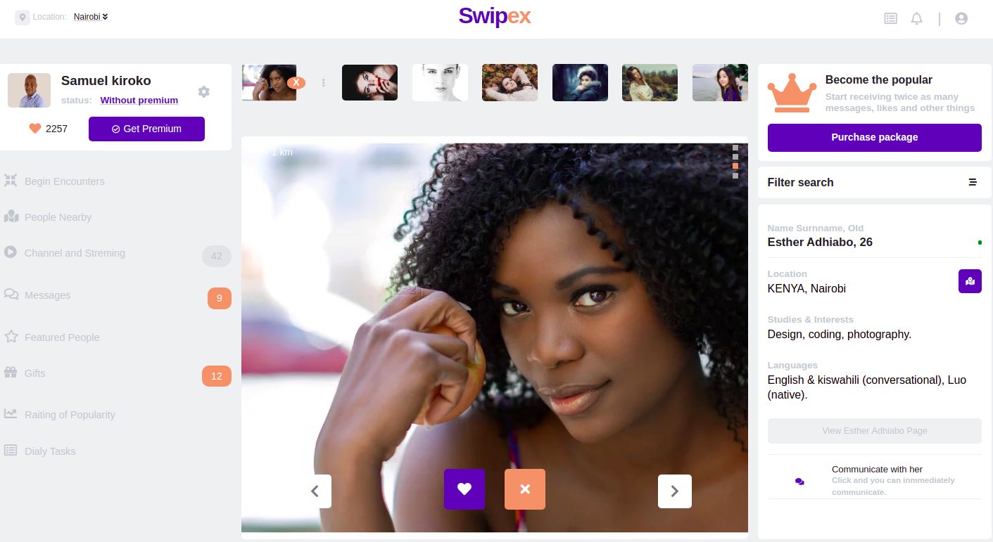 GitHub - PascalineJ/swipex-project: Microverse first capstone project: social application that ...