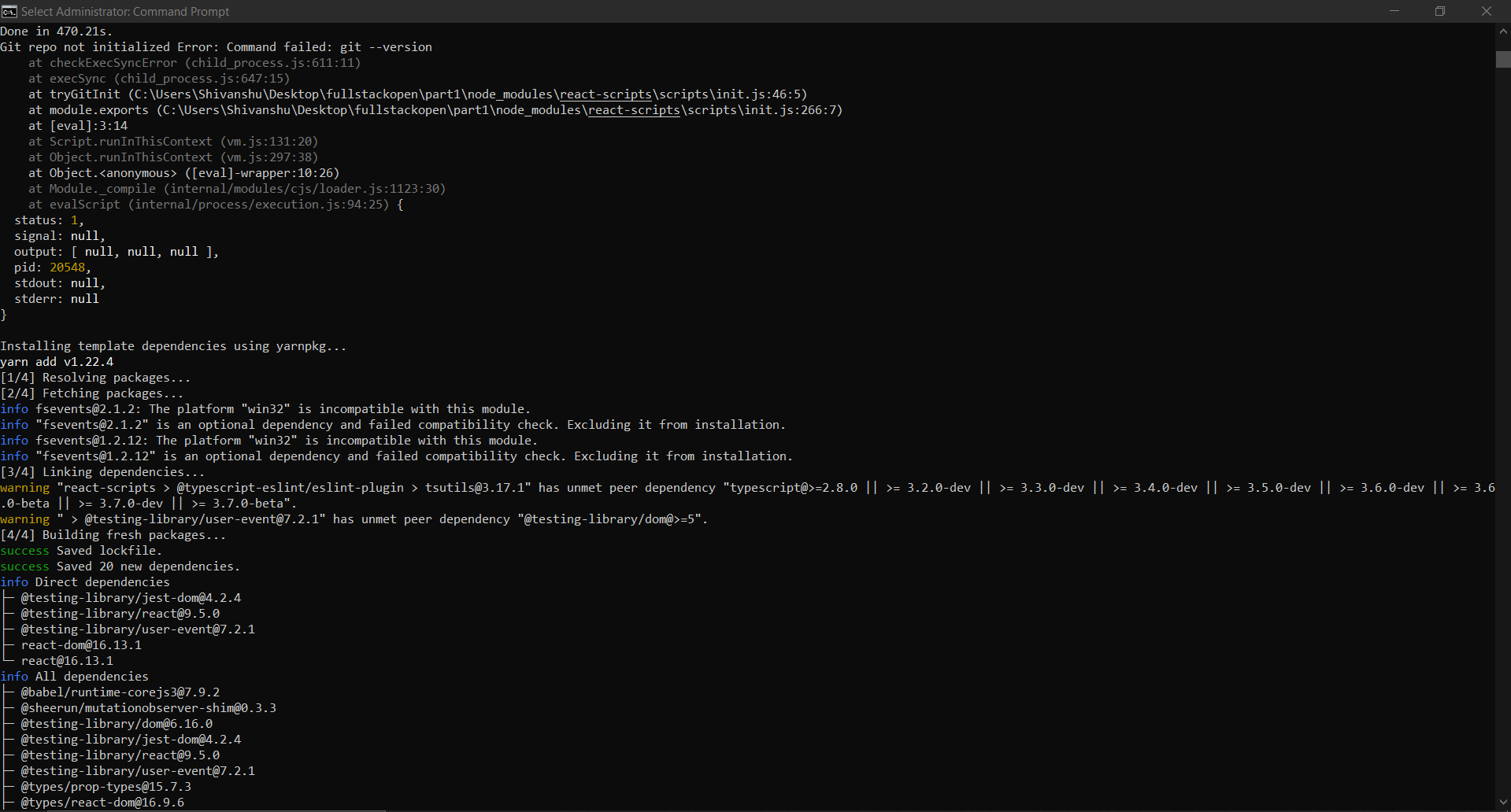 Issue With Starting React App · Issue 8872 · Facebookcreate React App · Github
