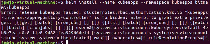 Authorization issues · Issue #731 · vmware-tanzu/kubeapps · GitHub