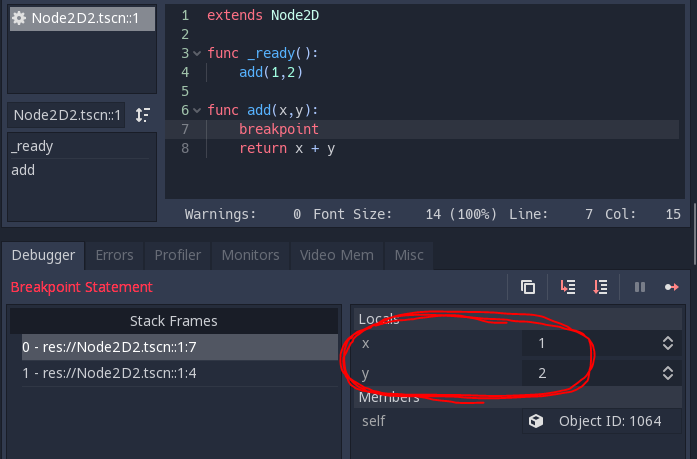 Debug Gdscript Can Not See The Parameter · Issue 24813 · Godotengine