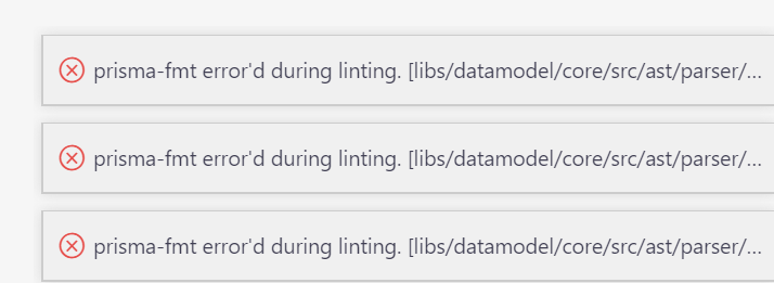 VSCode extension errors when linting .prisma file · Issue #140 · prisma/language-tools · GitHub