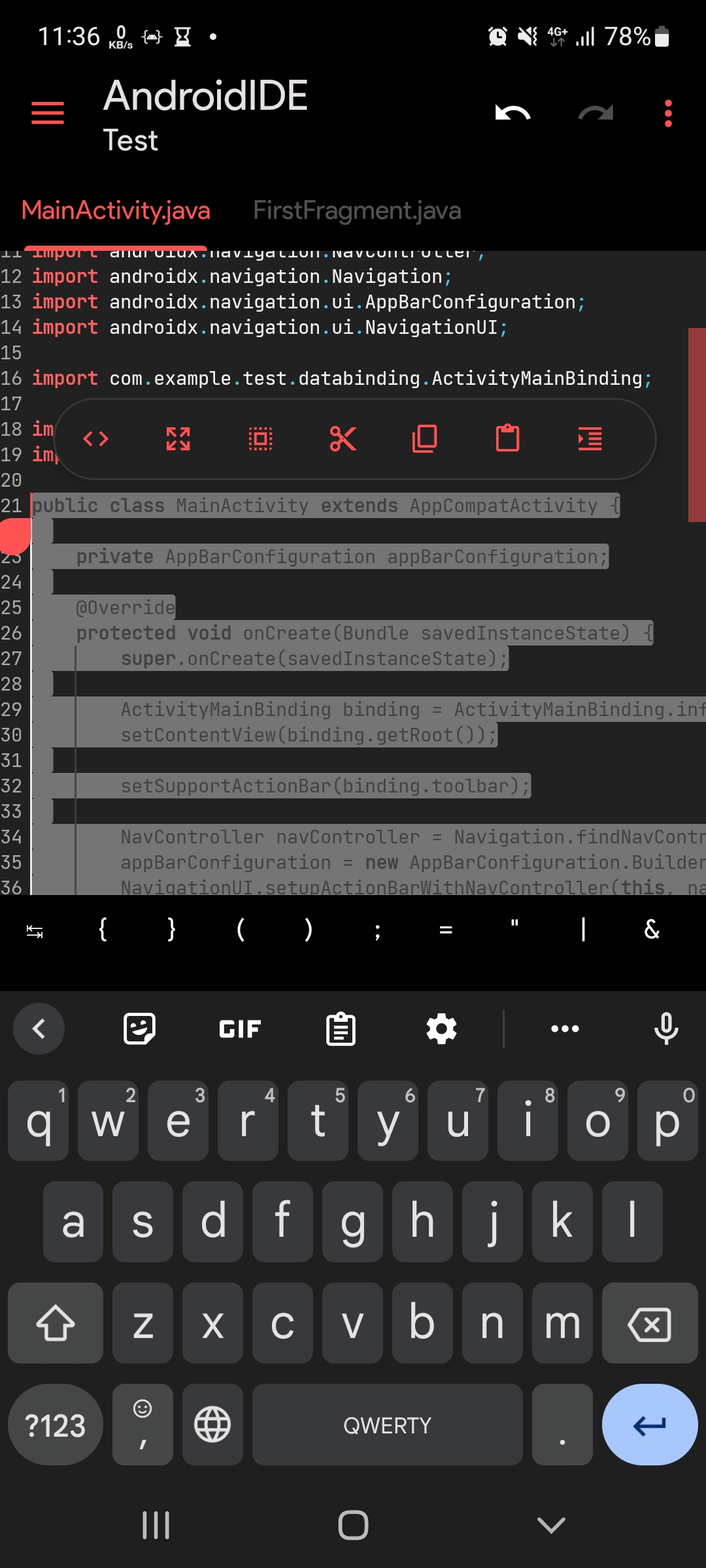 [Bug]: Text colour for selection it's not usable · Issue #567 · AndroidIDEOfficial/AndroidIDE ...