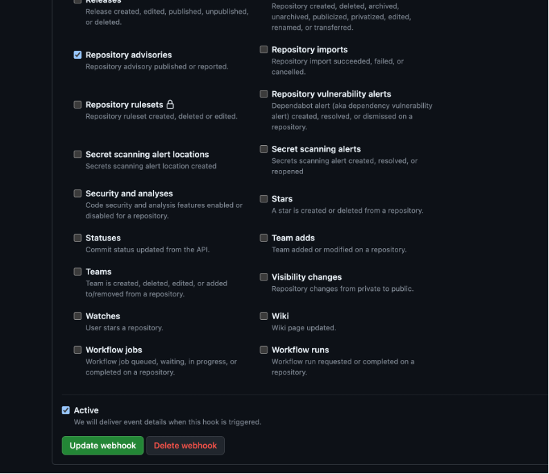 Webhook and Personal Access Token for Automatic Maintainer Assignment on Security Incidents ...