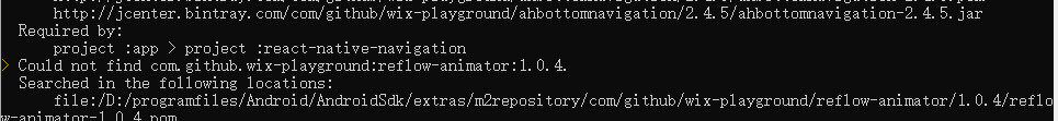 com.github.wix-playground:reflow-animator:1.0.4 can't found · Issue #4368 · wix/react-native ...