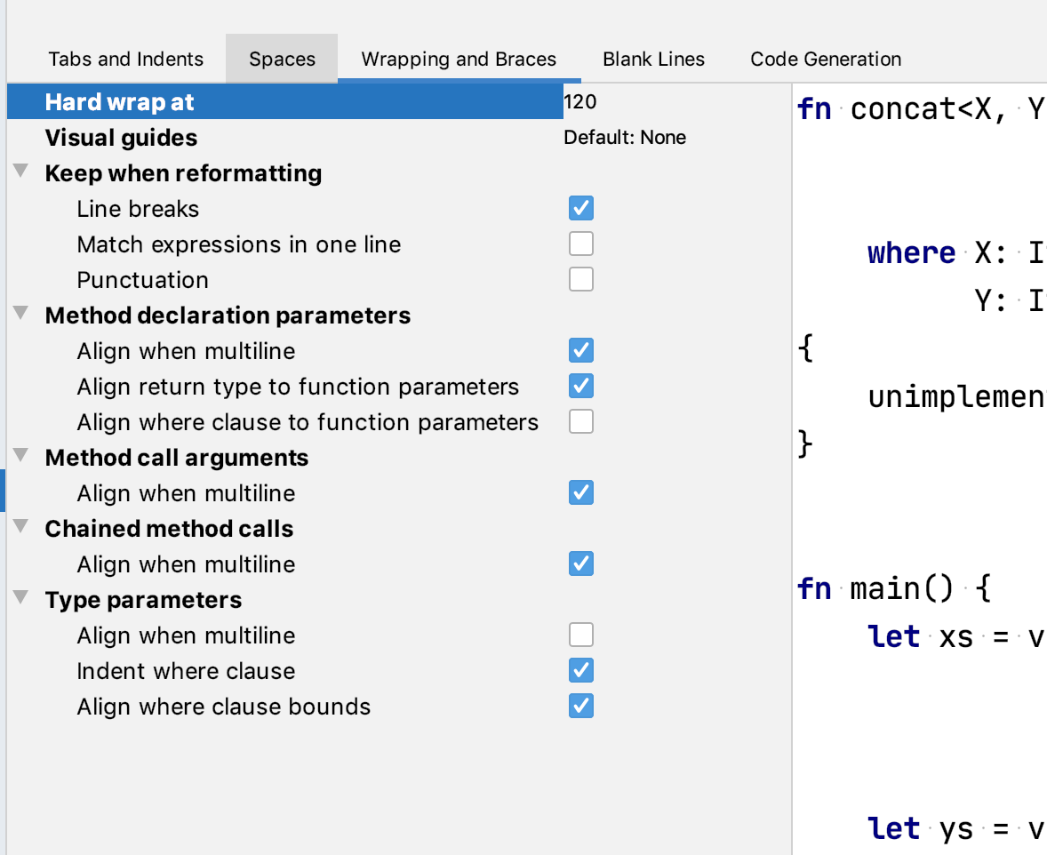 IntelliJ Editor mangles location of braces when using rust · Issue #5008 · intellij-rust ...