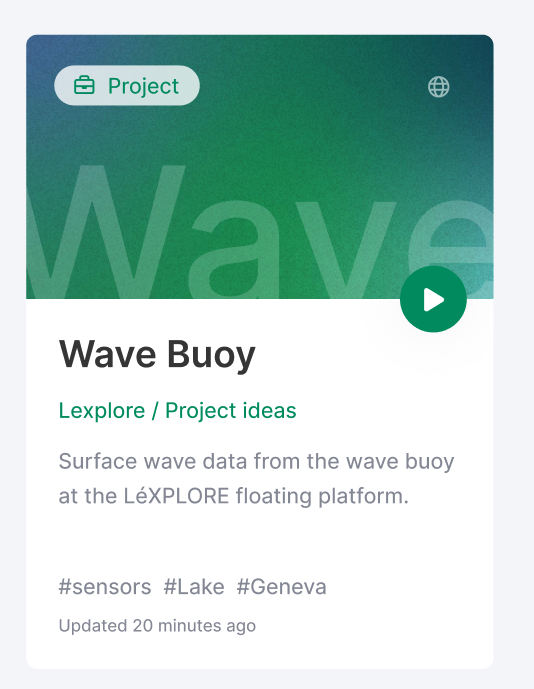 Implement [Project card in landing page and project lists, Dataset cards, Forms] from Coteries ...