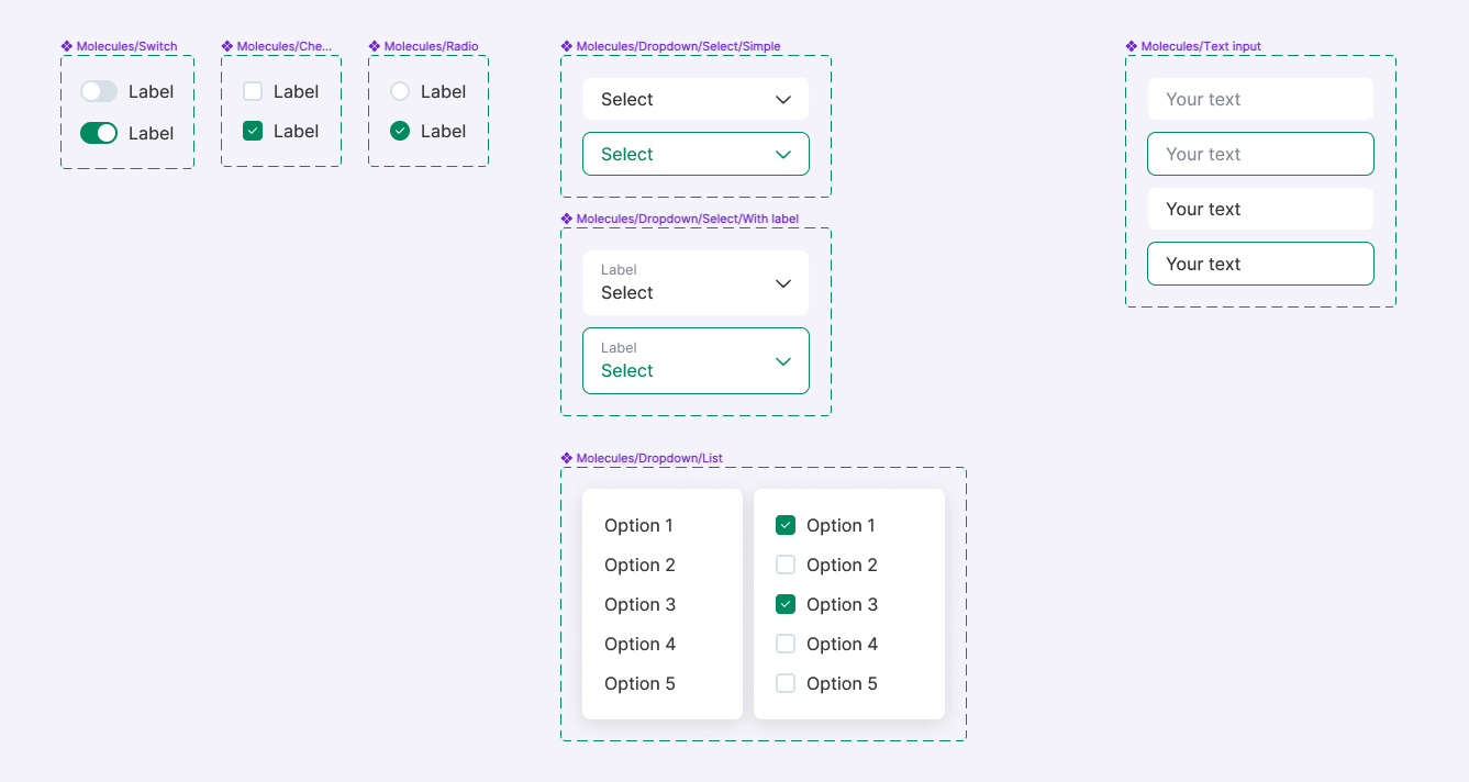Implement [Project card in landing page and project lists, Dataset cards, Forms] from Coteries ...