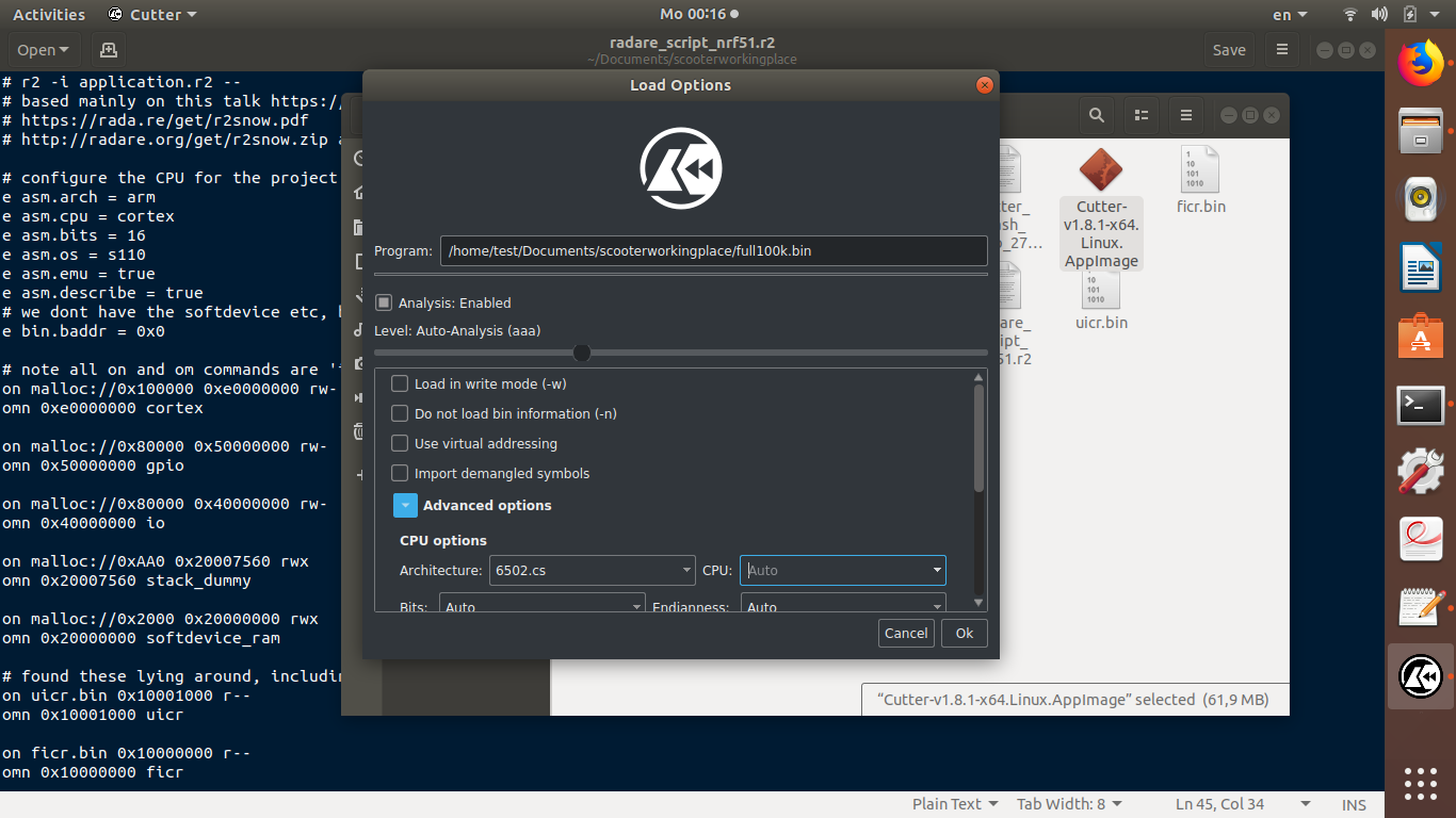 crash with radare script · Issue #1495 · rizinorg/cutter · GitHub
