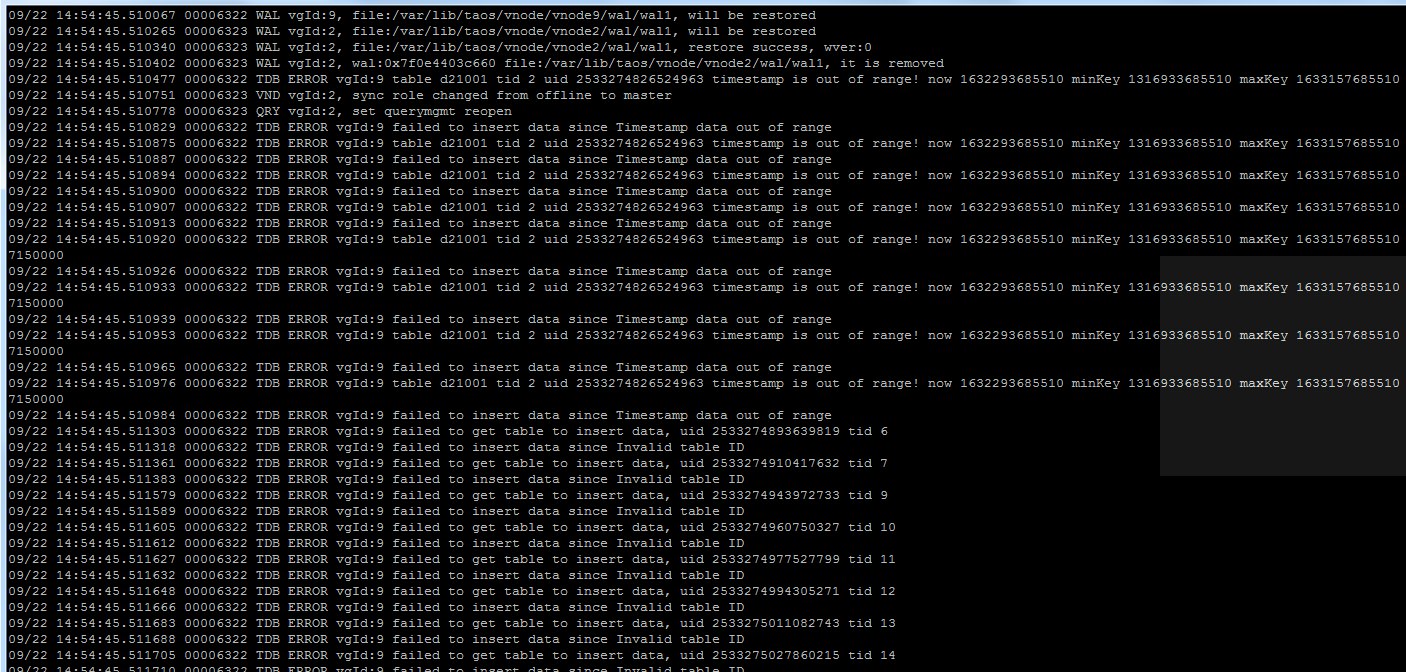 TDB ERROR vgId:9 failed to insert data since Invalid table ID · Issue #8021 · taosdata/TDengine ...