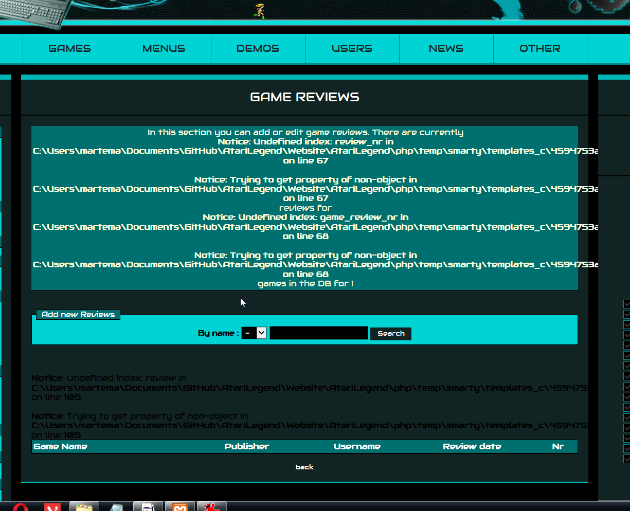 Cpanel Bug Game Review Search Gives Error When Search String Is Not Found · Issue 243