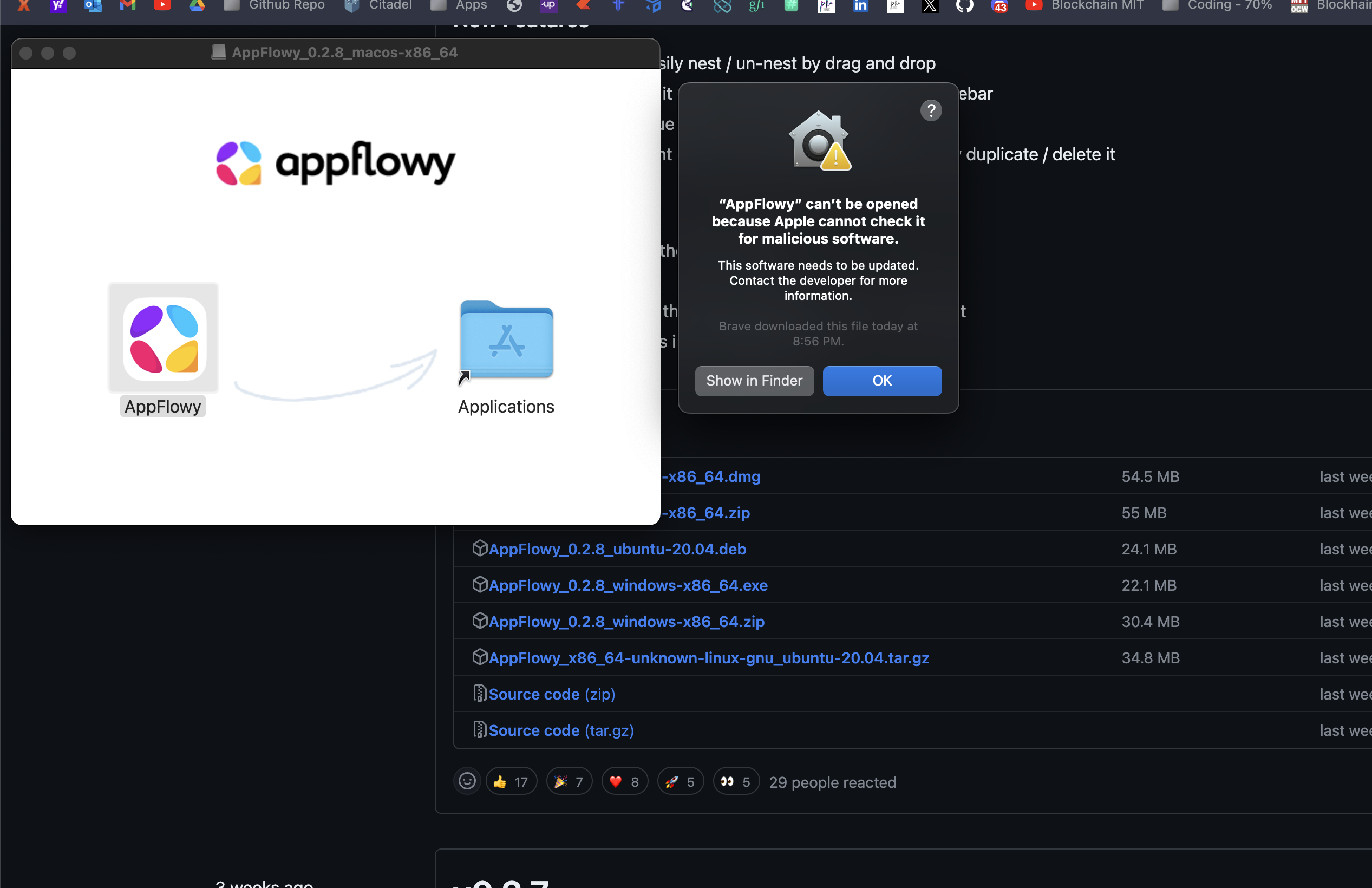 [Bug] App not opening after Installation on Macos · Issue #3159 · AppFlowy-IO/AppFlowy · GitHub