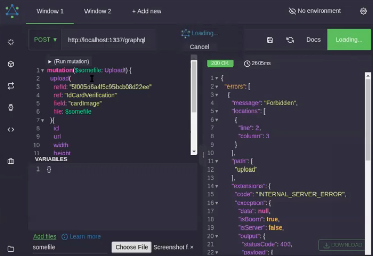 Altair client can not upload an image to Strapi · Issue #1312 · altair-graphql/altair · GitHub