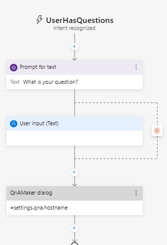 QnA Maker issues an unsolicited message · Issue #8699 · microsoft/BotFramework-Composer · GitHub