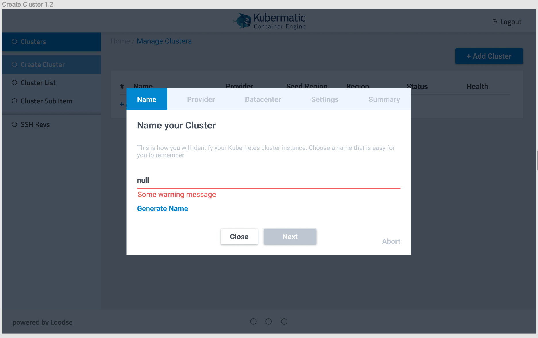 Design: Create Cluster · Issue #235 · kubermatic/dashboard · GitHub