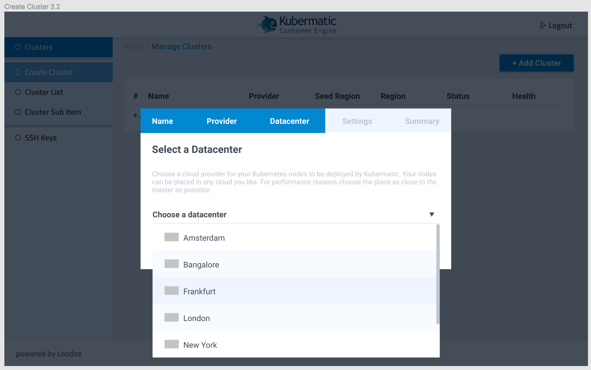 Design: Create Cluster · Issue #235 · kubermatic/dashboard · GitHub