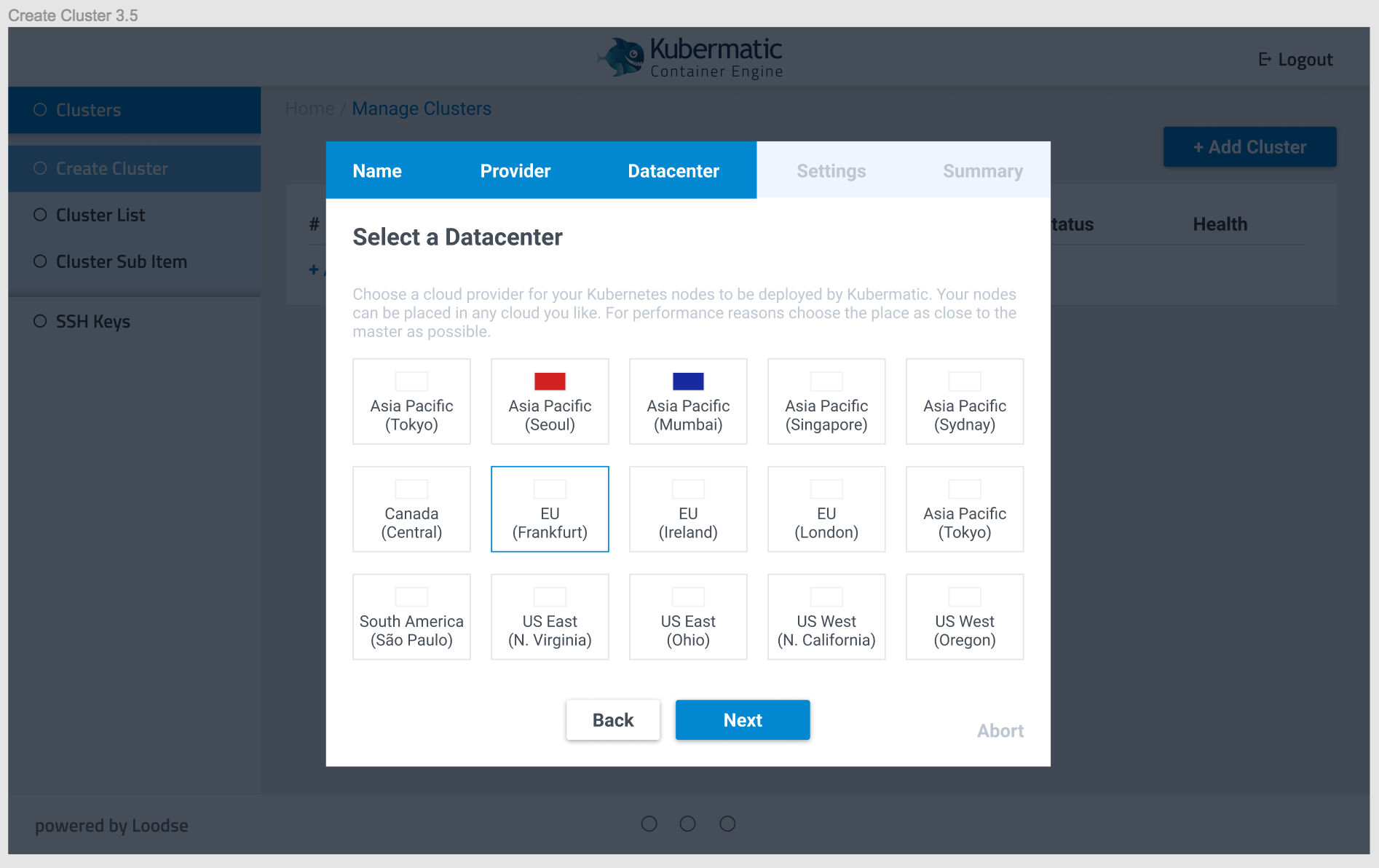 Design: Create Cluster · Issue #235 · kubermatic/dashboard · GitHub