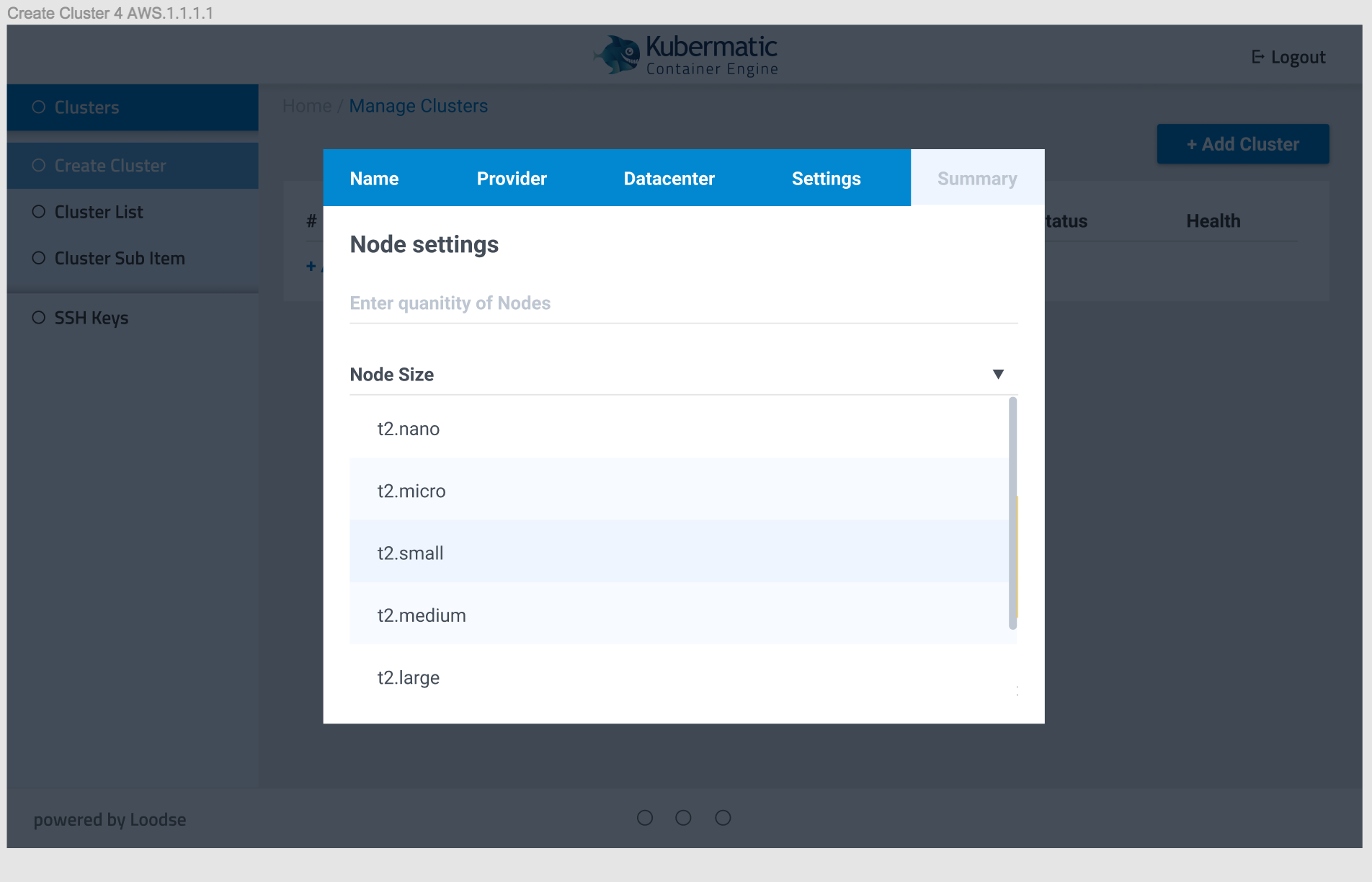 Design: Create Cluster · Issue #235 · kubermatic/dashboard · GitHub