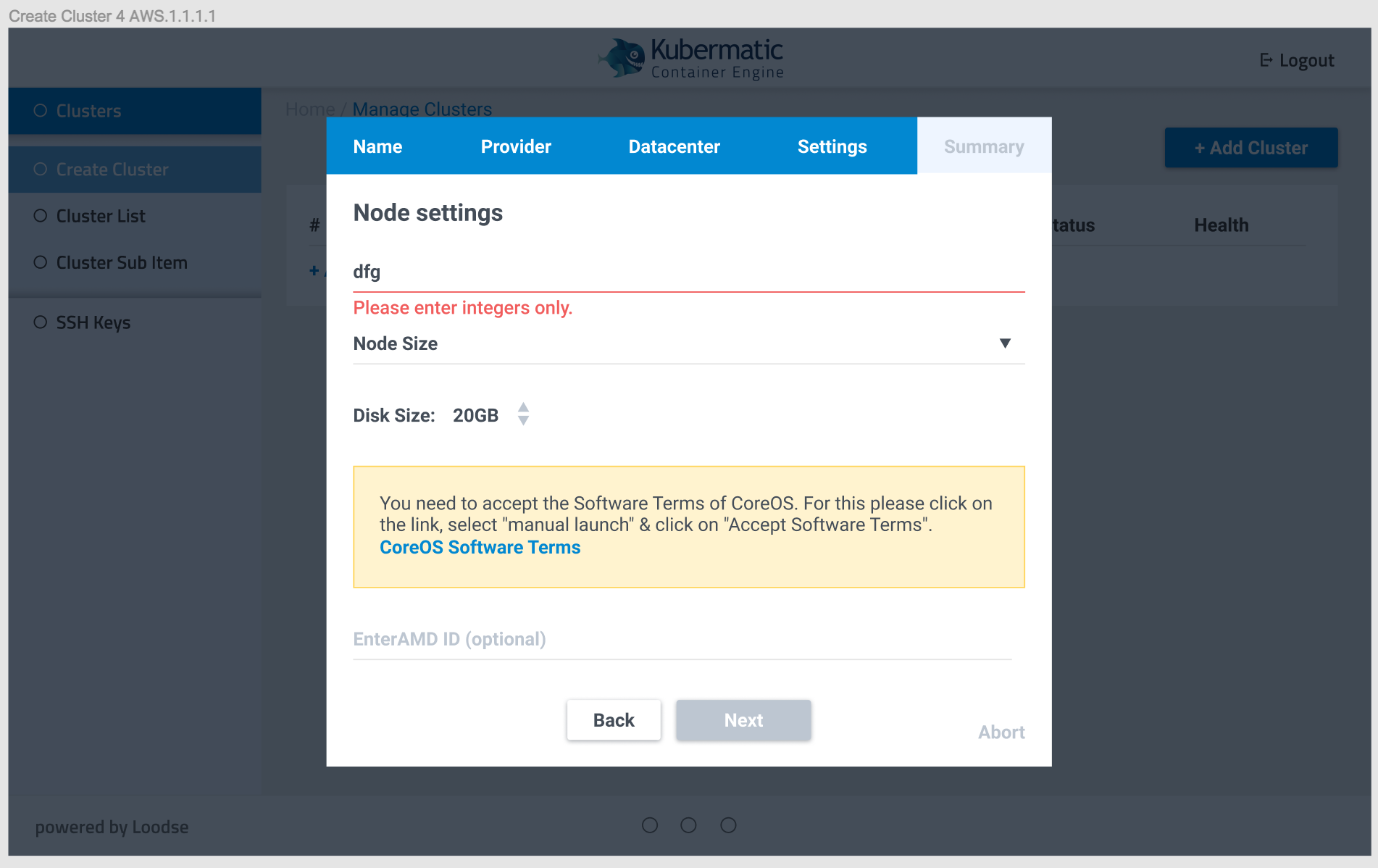Design: Create Cluster · Issue #235 · kubermatic/dashboard · GitHub