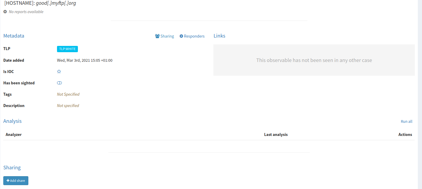 [Bug] Unable to use Cortex analyzers · Issue #1810 · TheHive-Project/TheHive · GitHub