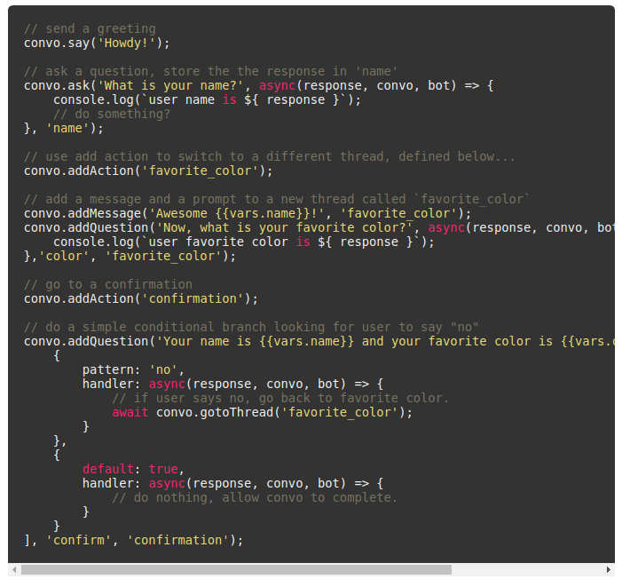 Example of official documentation with a fault · Issue #1655 · howdyai/botkit · GitHub