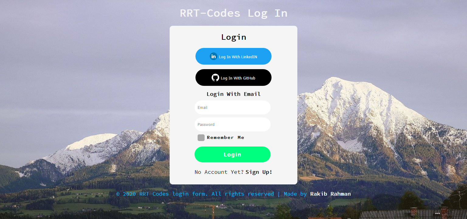 GitHub - RakibRahman/rrt-codes-logIn-page: Log in page for a website.