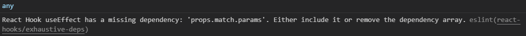 Bug: eslint-react-hooks asking (exhaustive-deps) asking for the full object instead of the ...