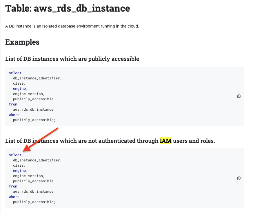 One of the example query is incorrect in aws_rds_db_instance table · Issue #275 · turbot ...