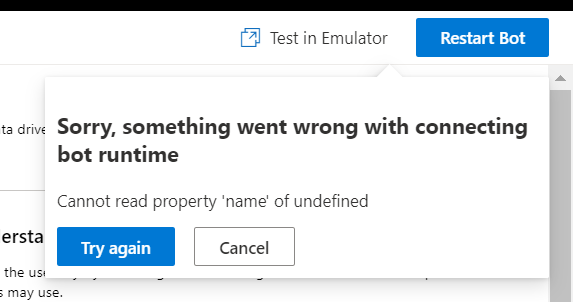 Failure to create a bot from scratch · Issue #1535 · microsoft ...