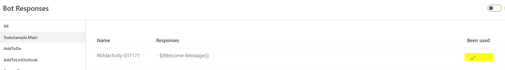 Need to align the 'BeenUsed' mark for LU and LG · Issue #2633 · microsoft/BotFramework-Composer ...