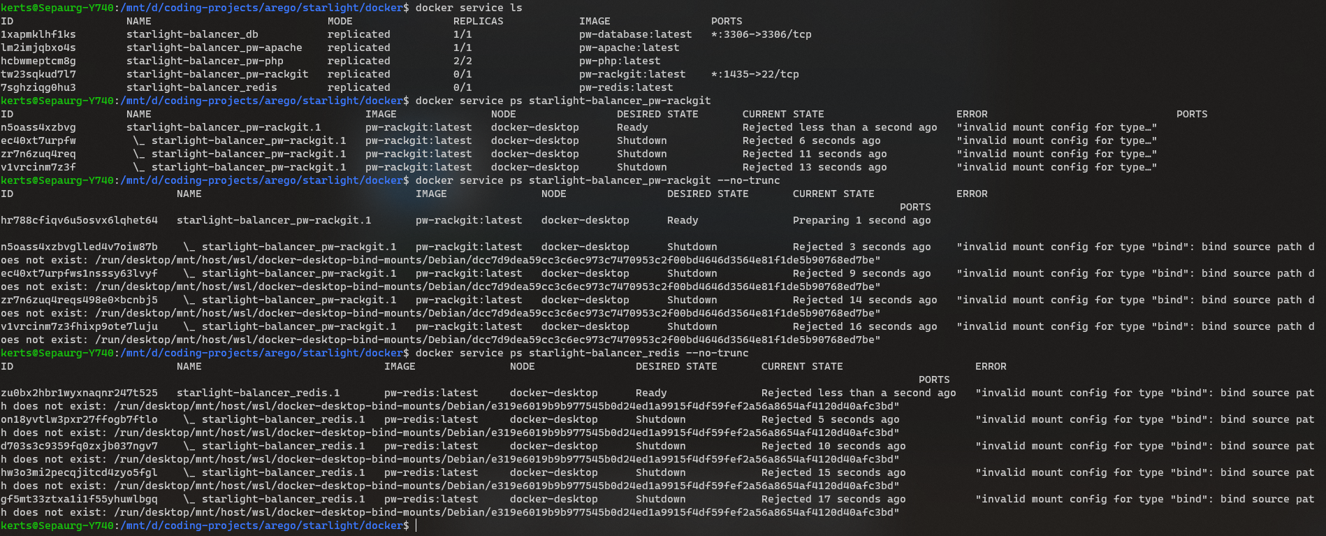 Wsl2 Docker Swarm Having Issues With Mount Points · Issue 6507 · Dockerfor Win · Github 