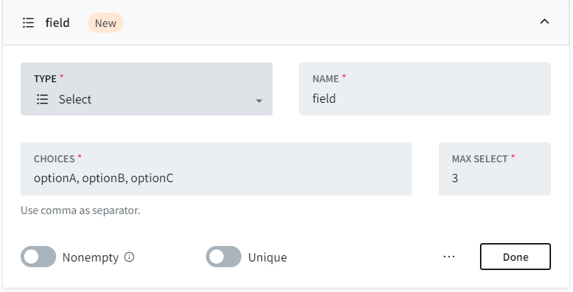 Feature Request: Allow to create new "select" value if it doesn't exist · Issue #1475 ...